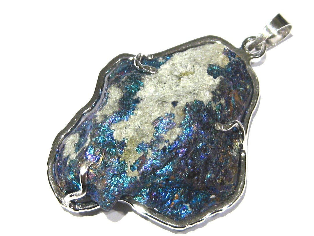 Bornite Mineral Pendant Silver 925% - Etsy
