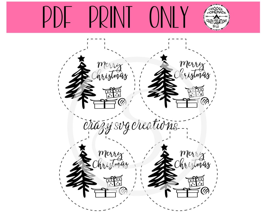 Christmas Tree With Presents - Merry Christmas - You Cut 3 or 4 ...