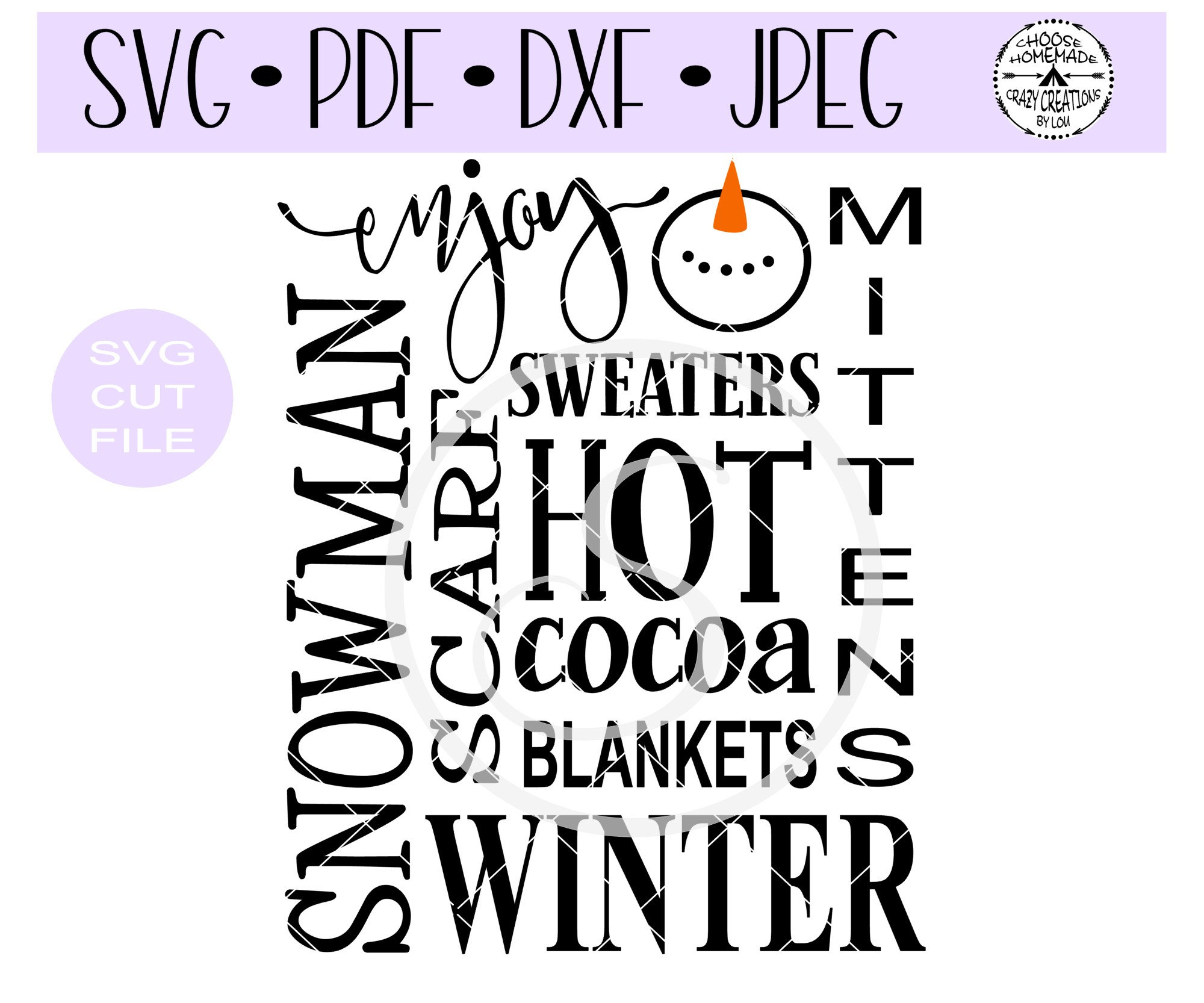 Winter Subway Art Word Art SVG Digital Cut File for - Etsy