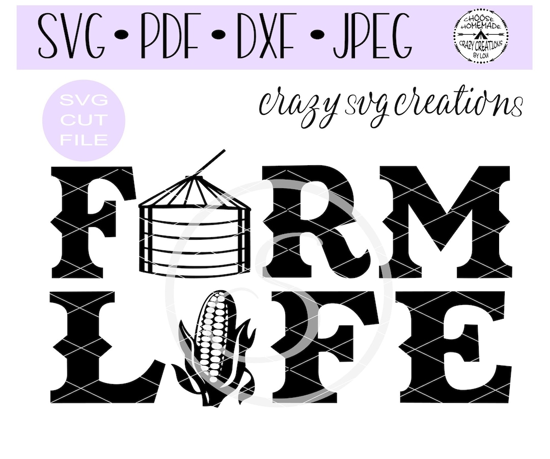 Farm Life SVG | Digital Cut File | HTV Cut File | Vinyl Decal Cut File ...