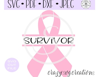 Split Cancer Ribbon Png - Etsy