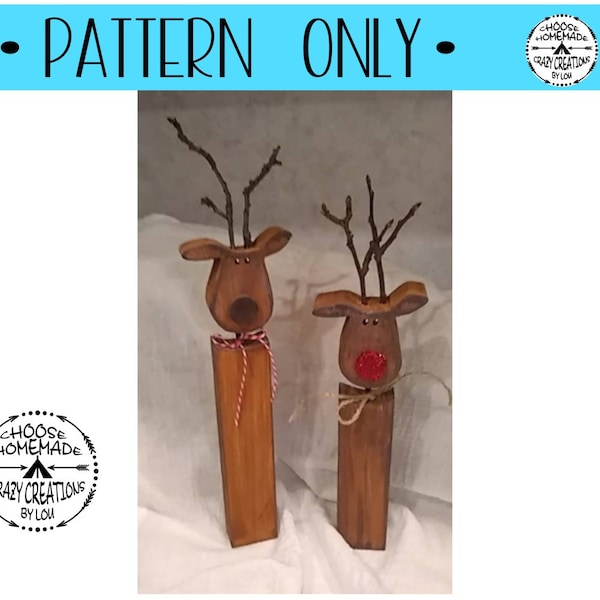 Wood Reindeer Pattern - Etsy