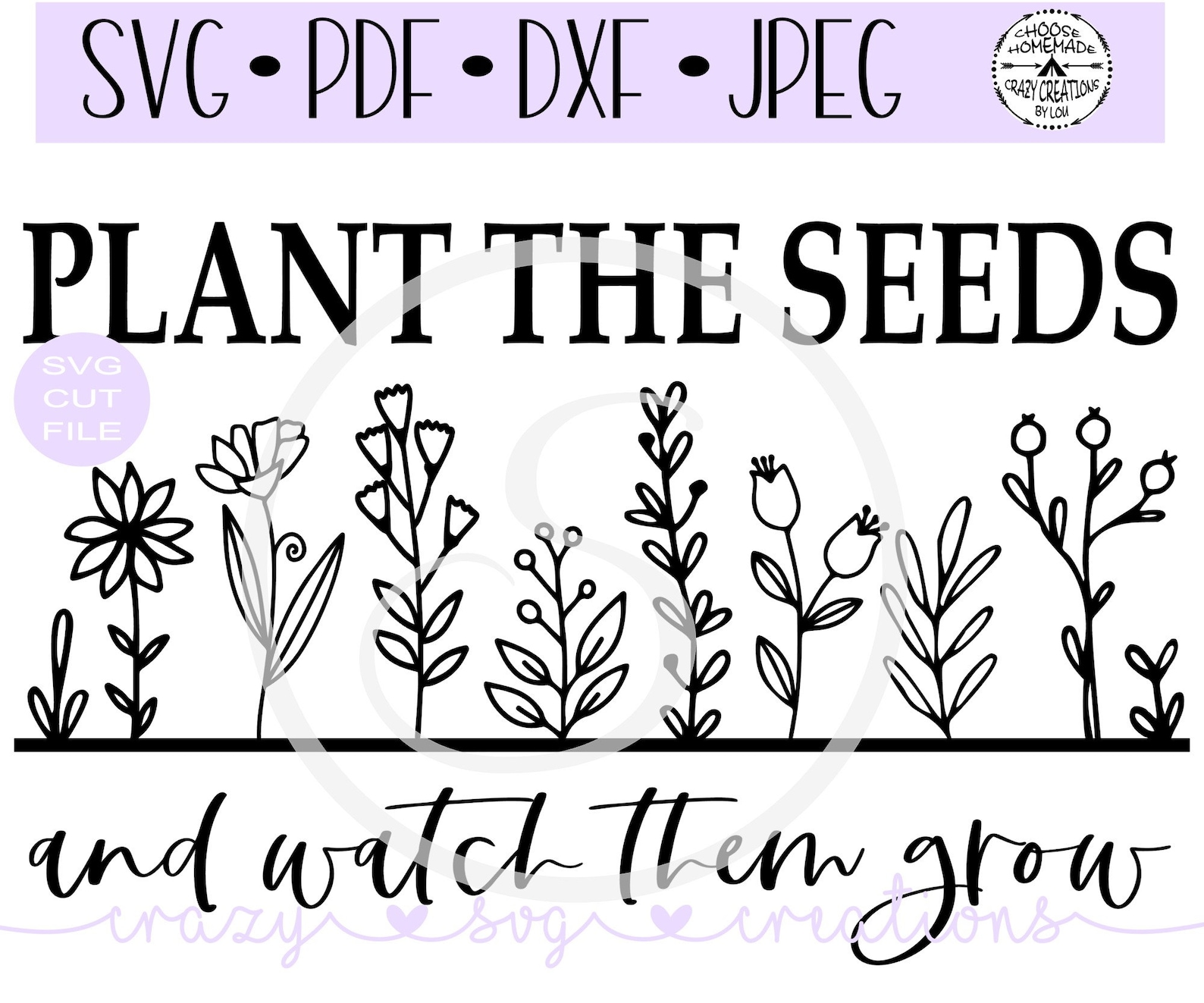 Plant the Seeds and Watch Them Grow SVG Digital Cut File - Etsy