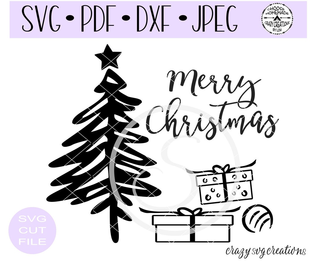 Christmas Tree With Presents - Merry Christmas SVG | Digital Cut File ...
