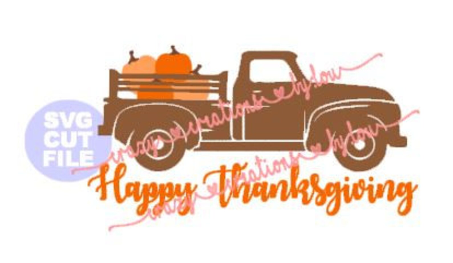Merry Christmas Happy Thanksgiving Vintage Truck With Tree and - Etsy