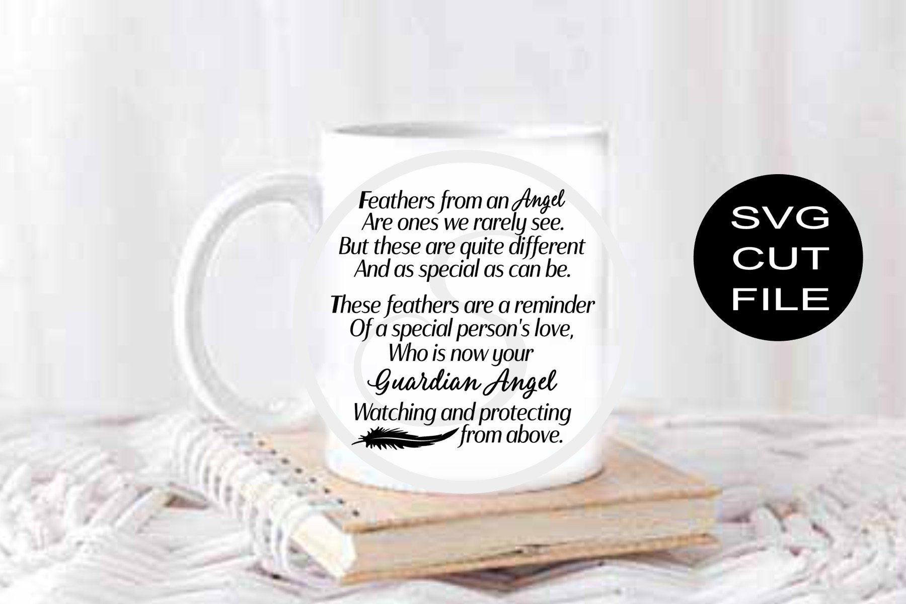 Feathers From an Angel Poem SVG Digital Cut File for - Etsy