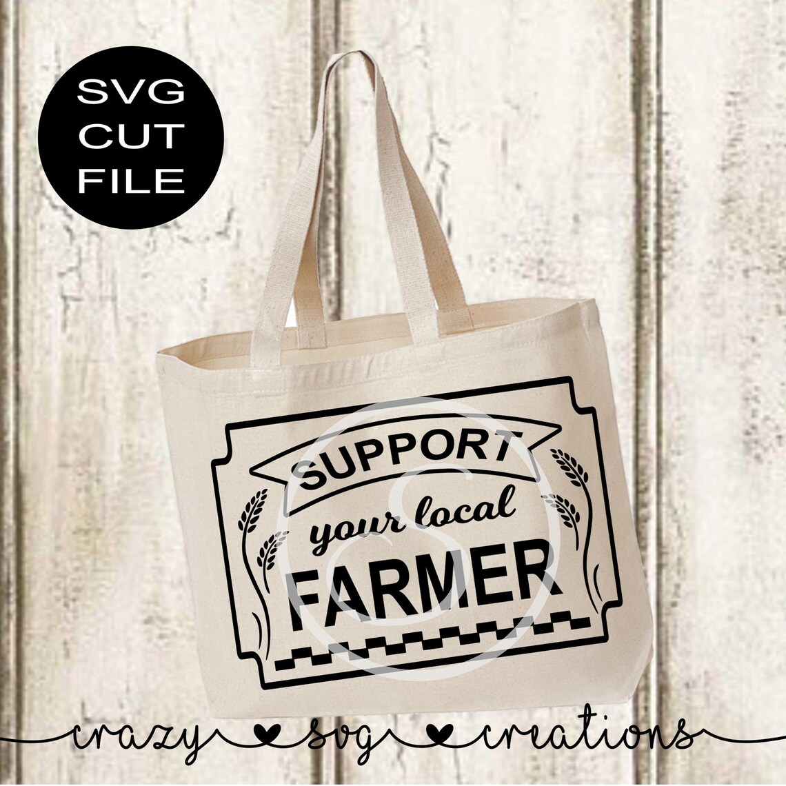 Support Your Local Farmer SVG Digital Cut File HTV Cut | Etsy