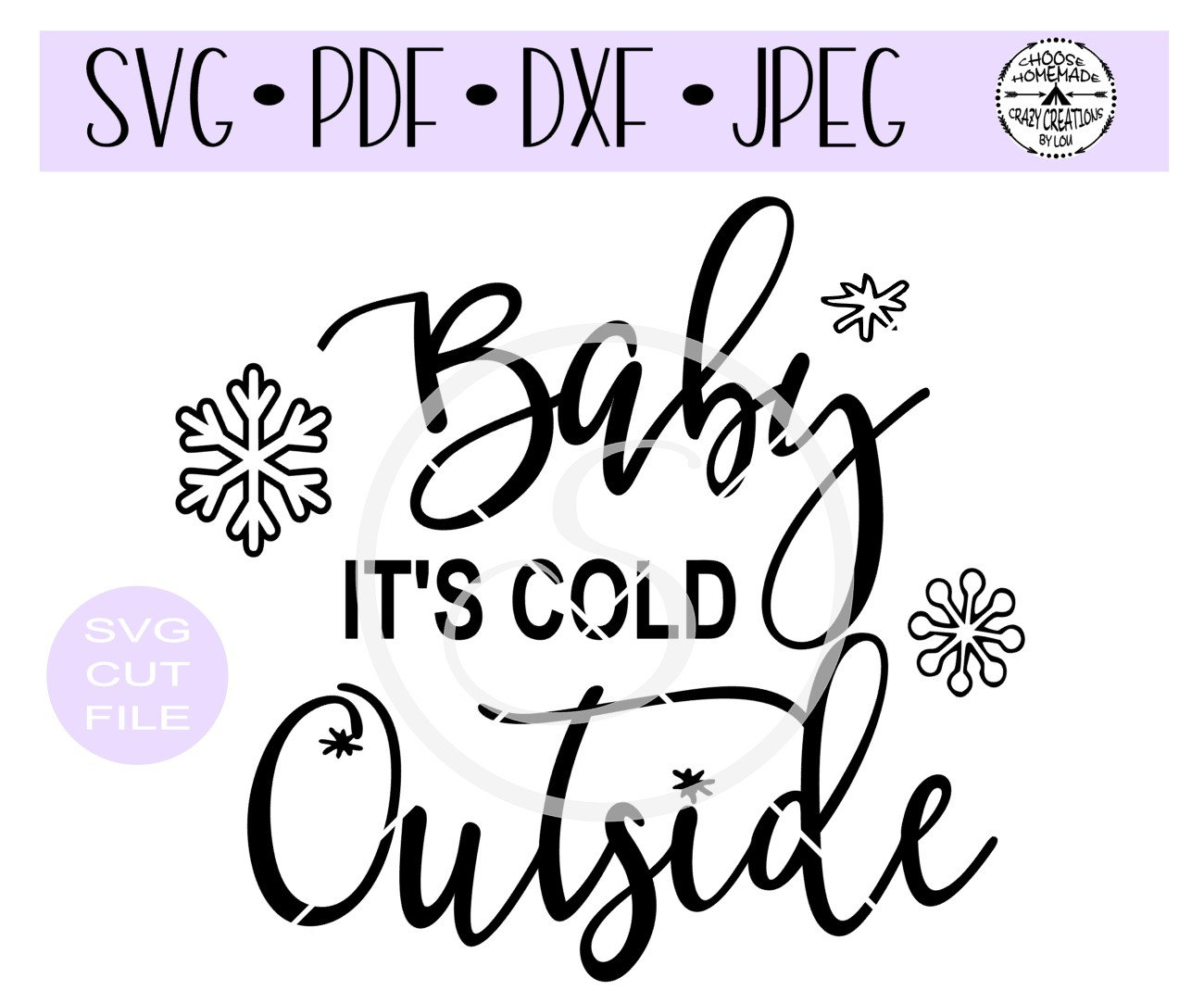 Baby It's Cold Outside SVG digital cut file for | Etsy