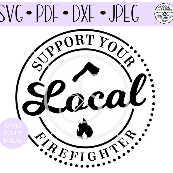 Firefighter Support Svg - Etsy