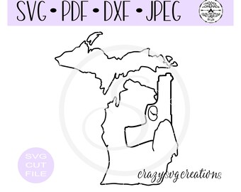 Michigan Vinyl Decal - Etsy