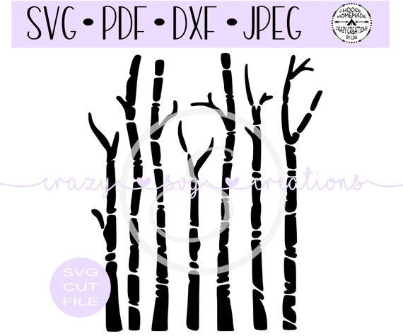 Cluster of Birch Trees SVG Digital Cut File HTV Cut File | Etsy
