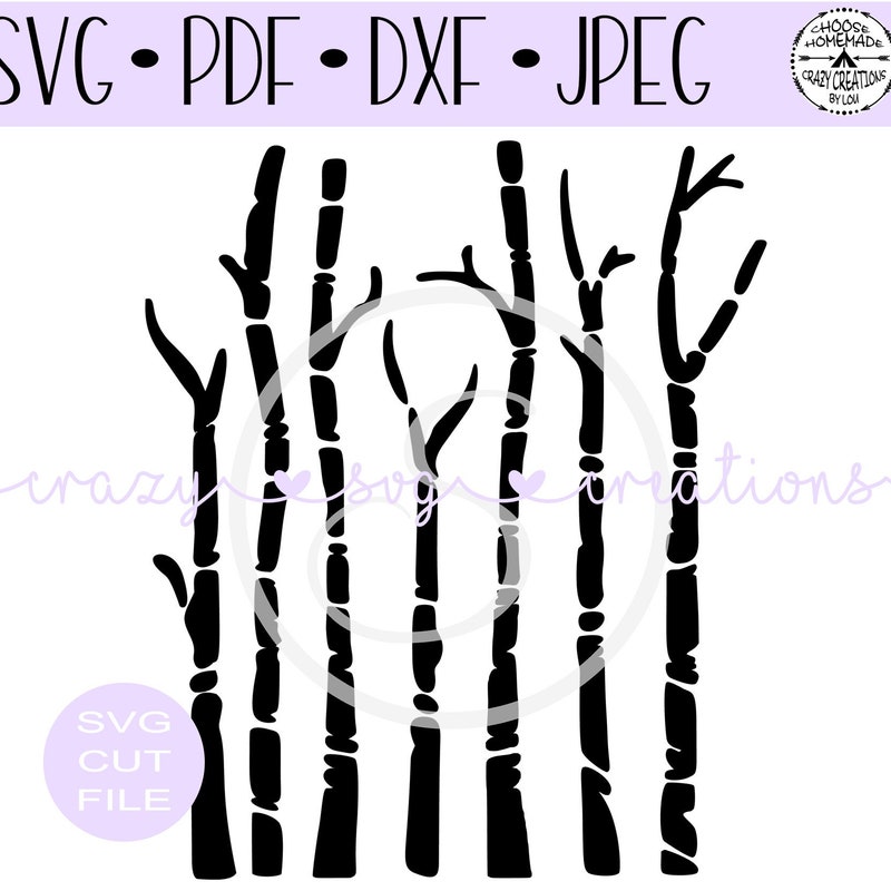 Birch Tree Svg - Etsy