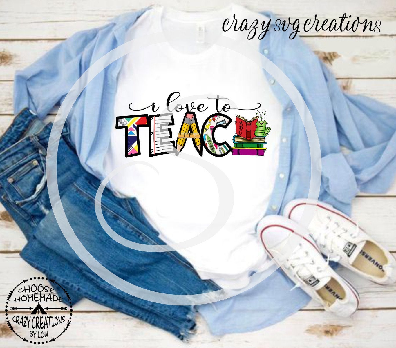 I Love to Teach Teacher Gift Sublimation Print Only | Etsy