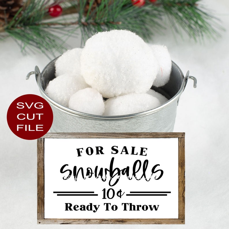 Snowballs for Sale Ready to Throw SVG | Digital Cut File | HTV Cut File ...