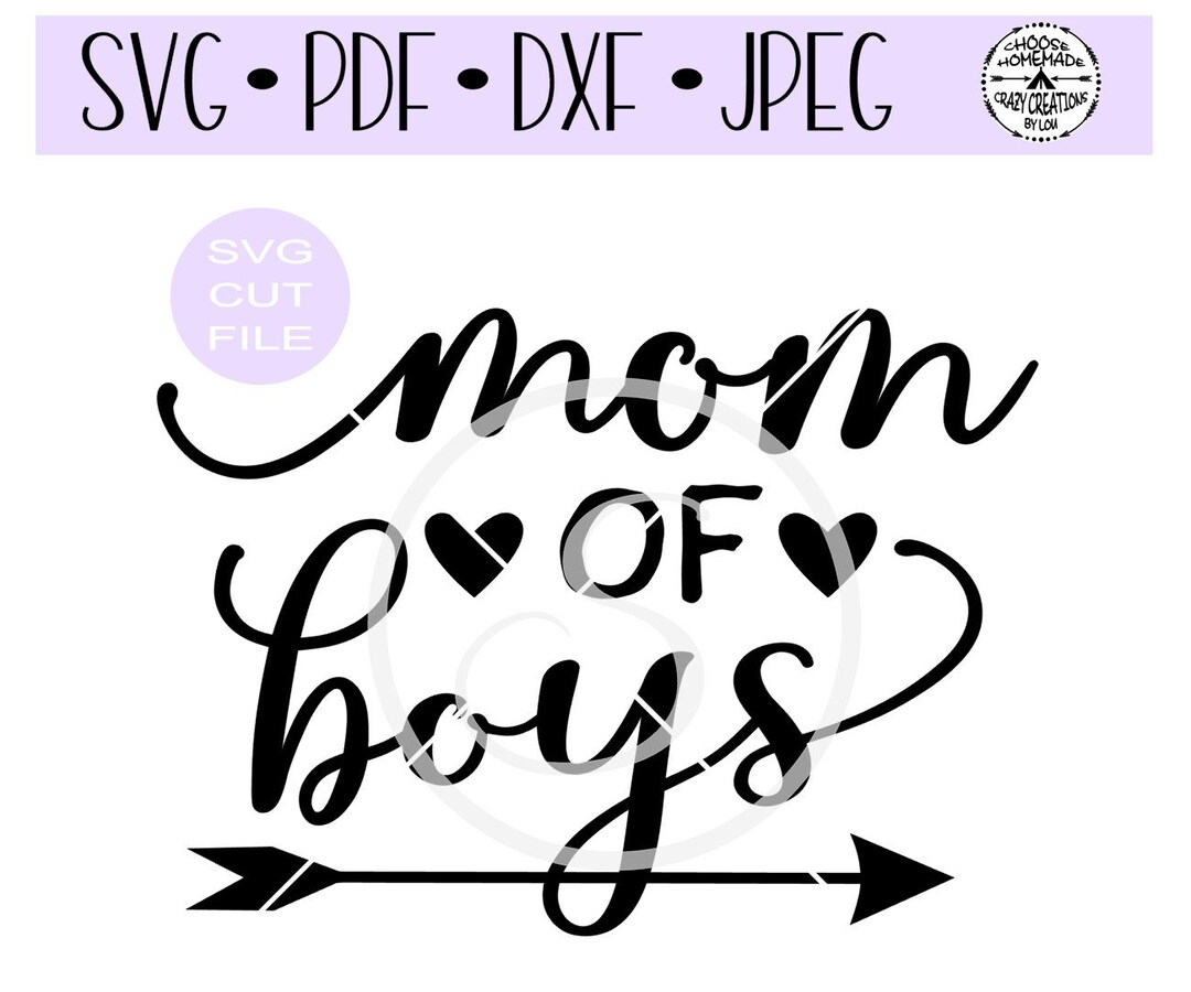 Mom of Boys - Baby Kids Onesie Digital Cut File for Htv-vinyl-decal-diy ...