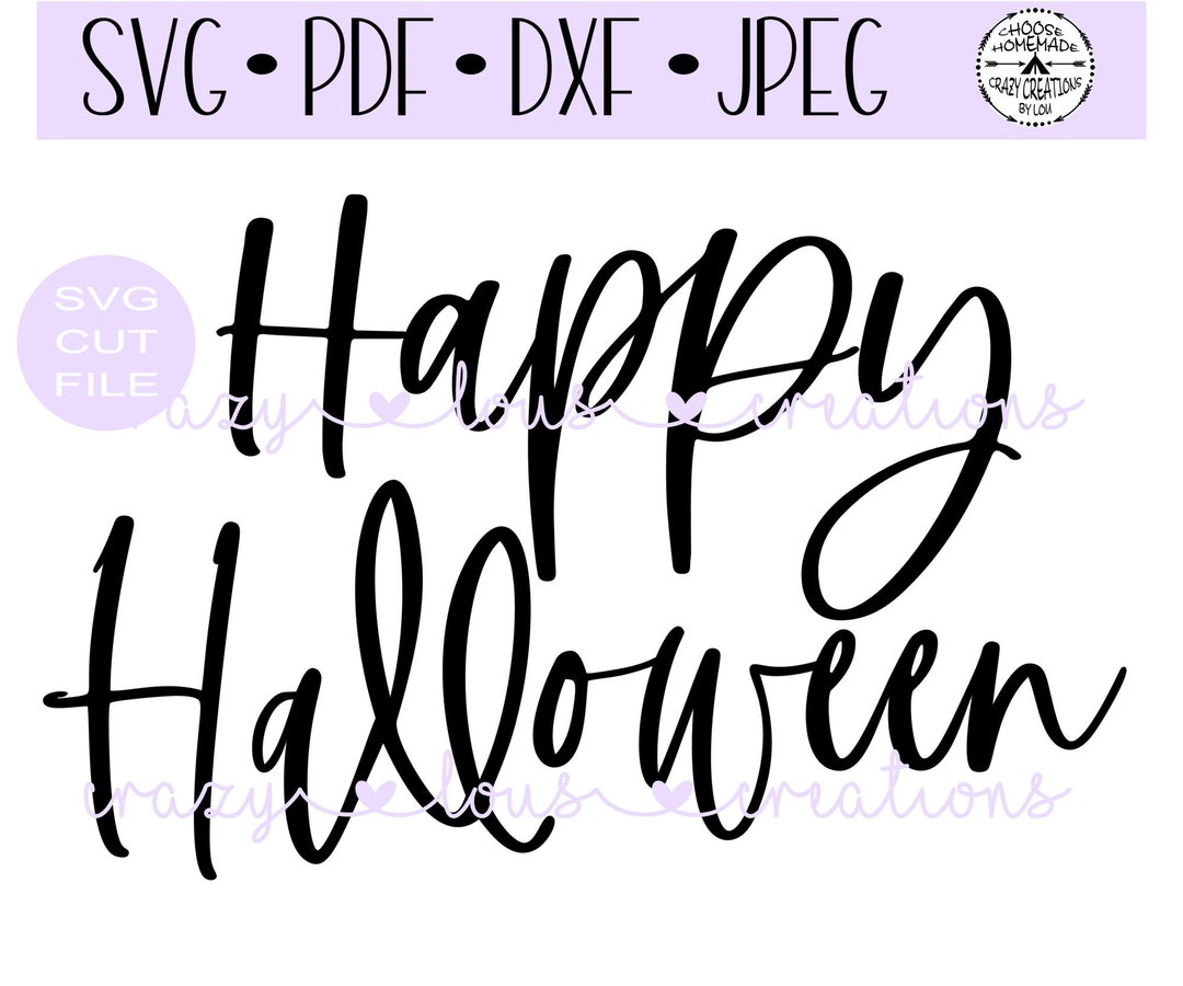 Happy Halloween Words SVG | Digital Cut File | HTV Cut File | Vinyl ...