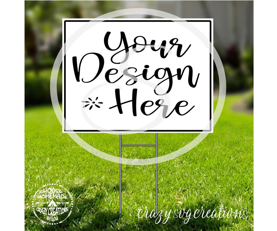 Yard Sign Mock up | Yard Sign Mockup | Jpeg | PDF | PRINT ONLY | - Etsy