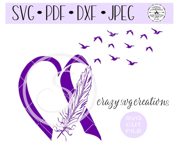 Silhouette I Wear Purple For My Grandma SVG Commercial Use. Scan n Cut ...