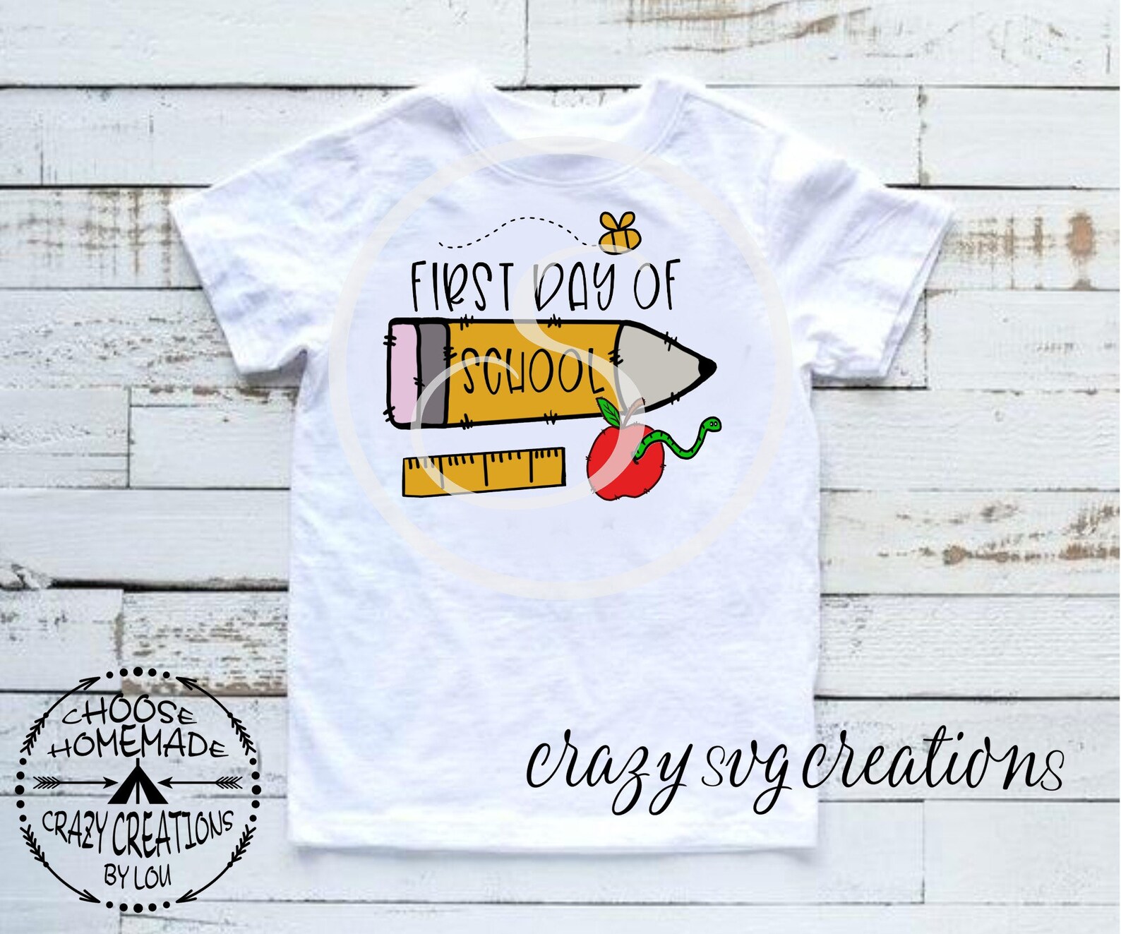 First Day of School Sublimation Print | Hand Drawn Sublimation Print ...