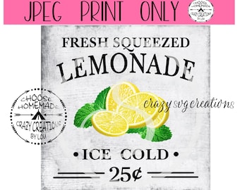 Lemonade 25 Cents | Etsy