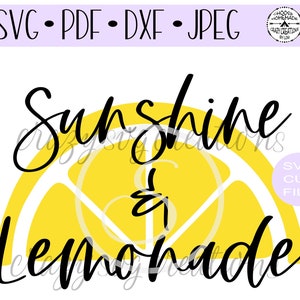 Sunshine and Lemonade SVG | Digital Cut File | HTV Cut File | Tiered ...