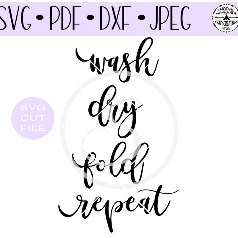 Wash Dry Fold Repeat Svg - Etsy