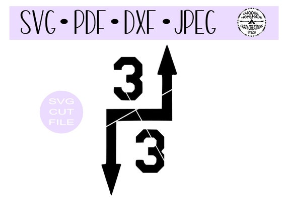 3 up 3 Down SVG Digital Cut File for - Etsy