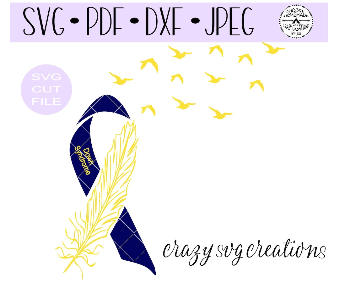 Down Syndrome Awareness Ribbon SVG | Digital Cut File | HTV Cut File ...