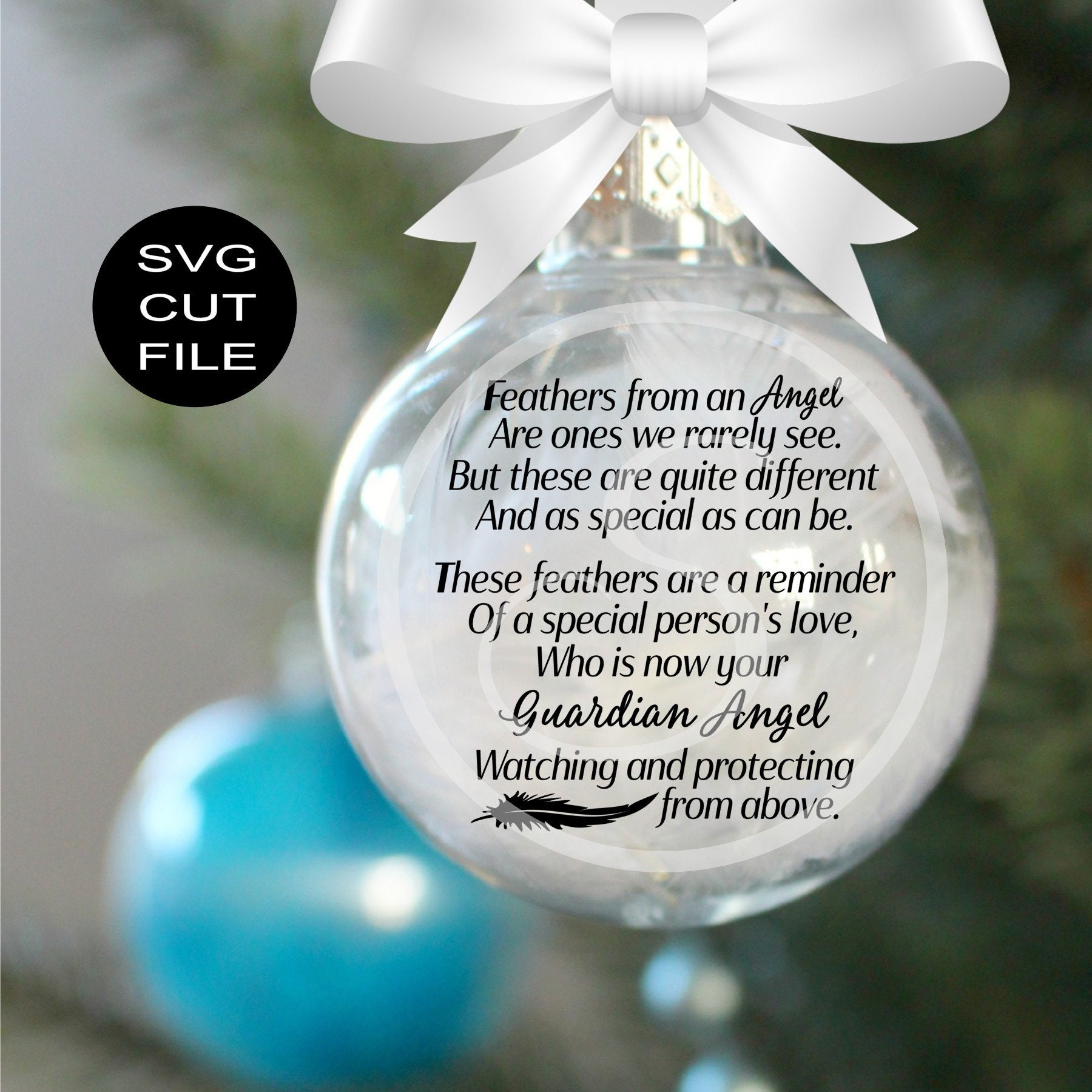 Feathers From an Angel Poem SVG Digital Cut File for - Etsy