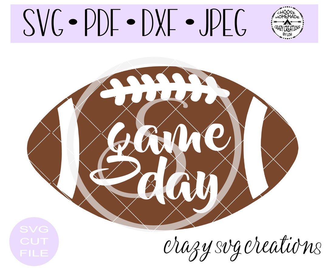 Game Day Football SVG | Digital Cut File | HTV Cut File | Vinyl Decal ...