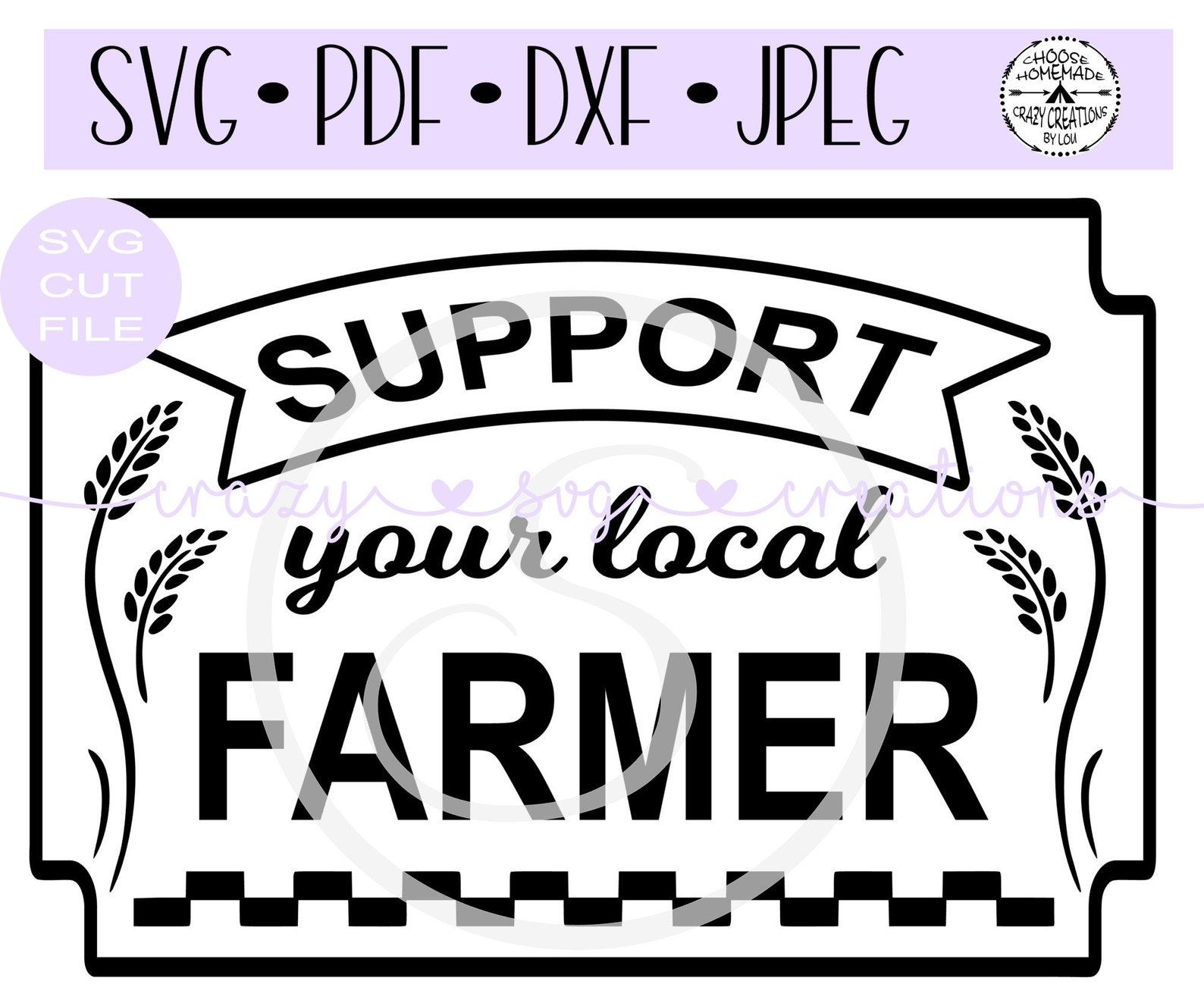 Support Your Local Farmer SVG Digital Cut File HTV Cut | Etsy