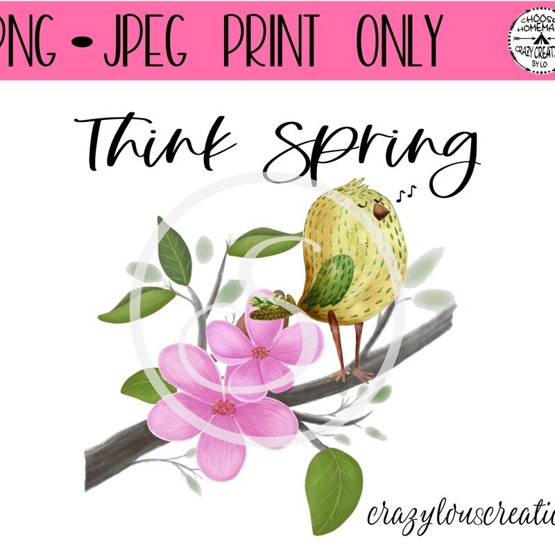 Think Spring Sign - Etsy