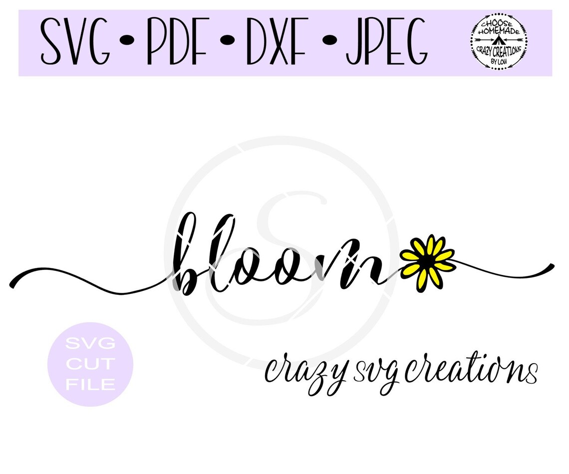 Bloom SVG | Yellow Daisy Bloom SVG Digital Cut File for Htv-vinyl-decal ...