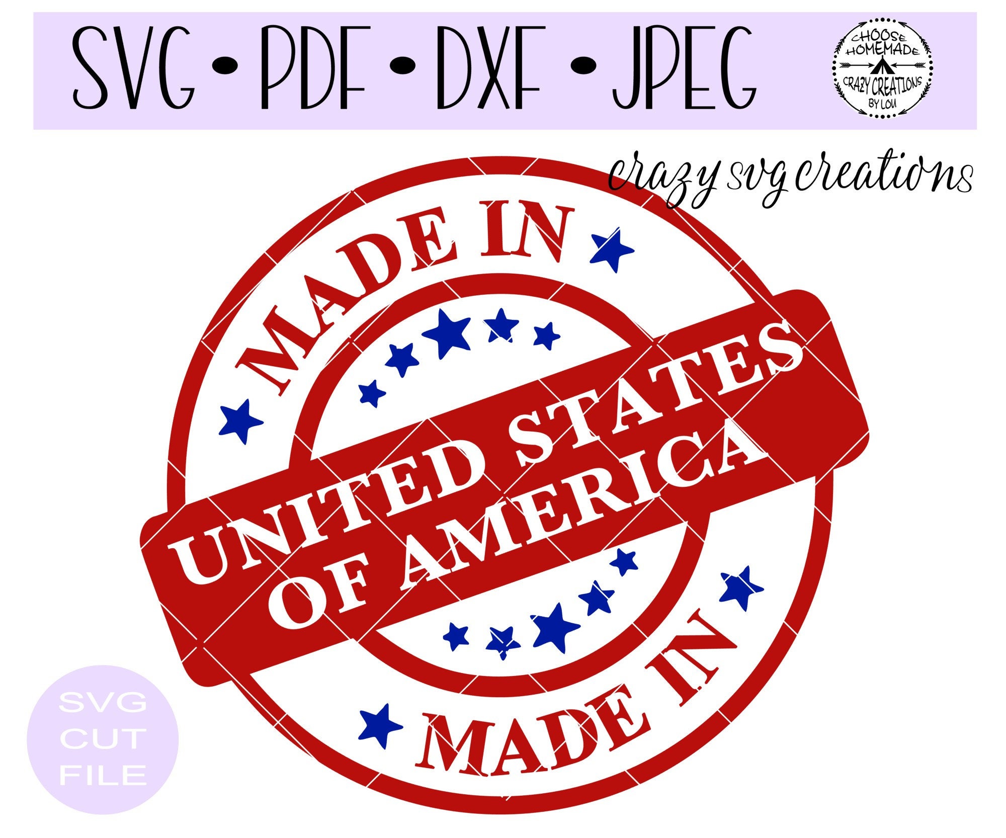 Made In United States Of America SVG USA digital cut file for | Etsy