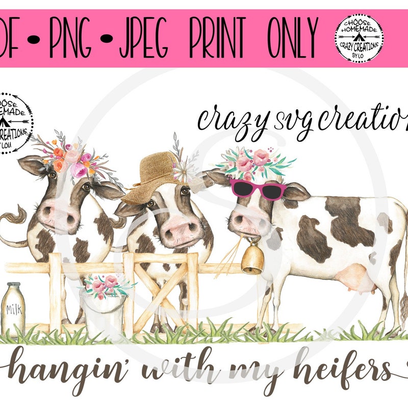 Hanging With My Heifers Svg - Etsy