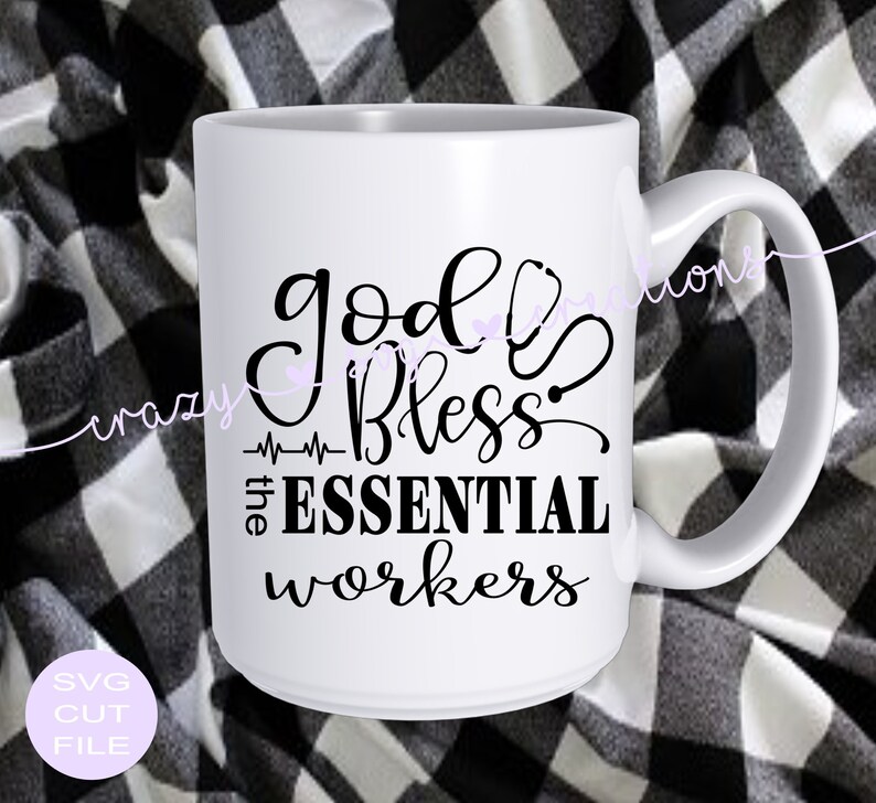 God Bless the Essential Workers Nurse EMT SVG Digital Cut - Etsy