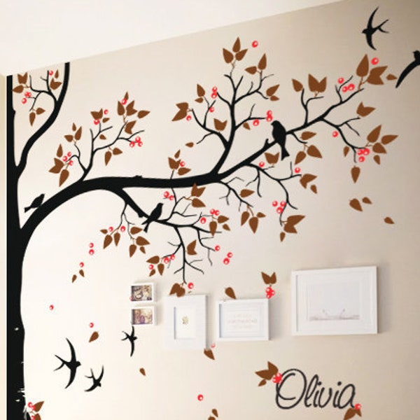 Corner Tree Decal - Etsy