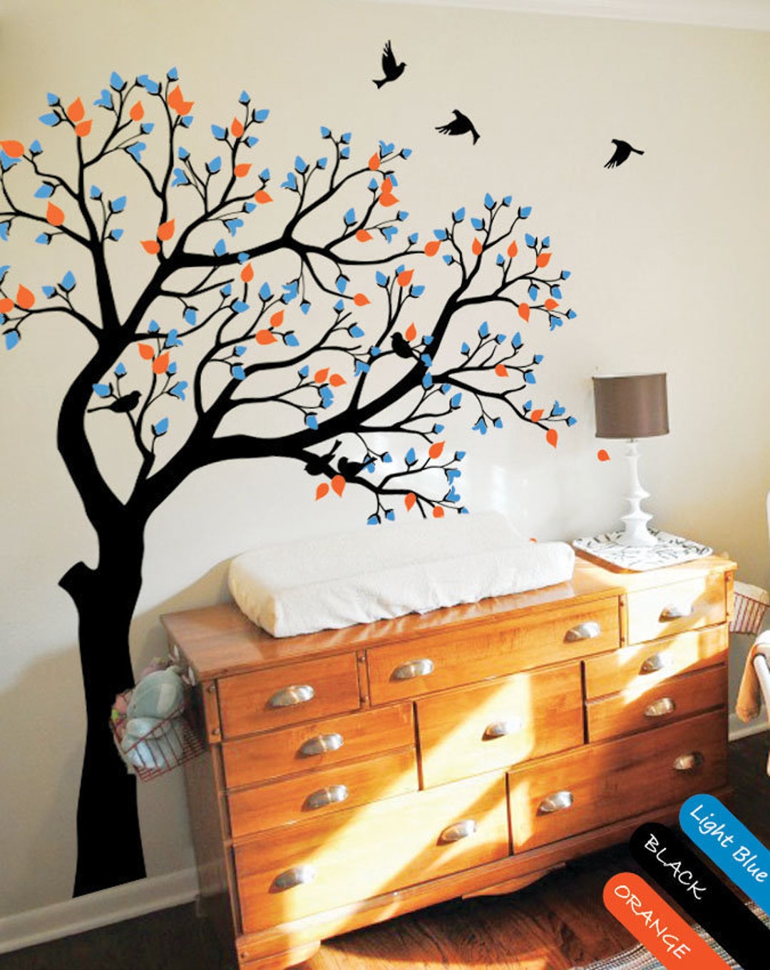 Large Tree Wall Decal Huge Tree Wall Sticker Nursery Decor Mural Kids ...