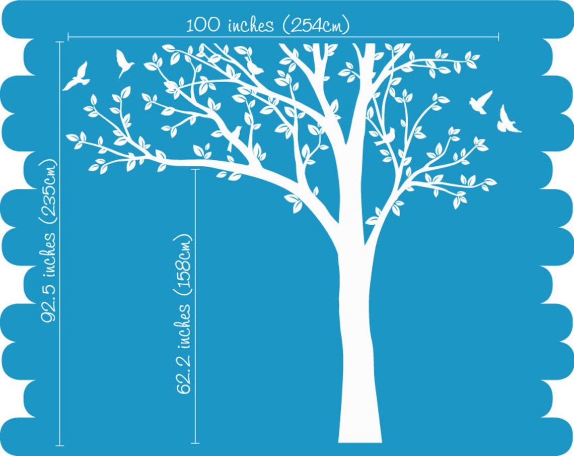 Large Tree Wall Decal Huge Tree wall decals Wall Mural | Etsy