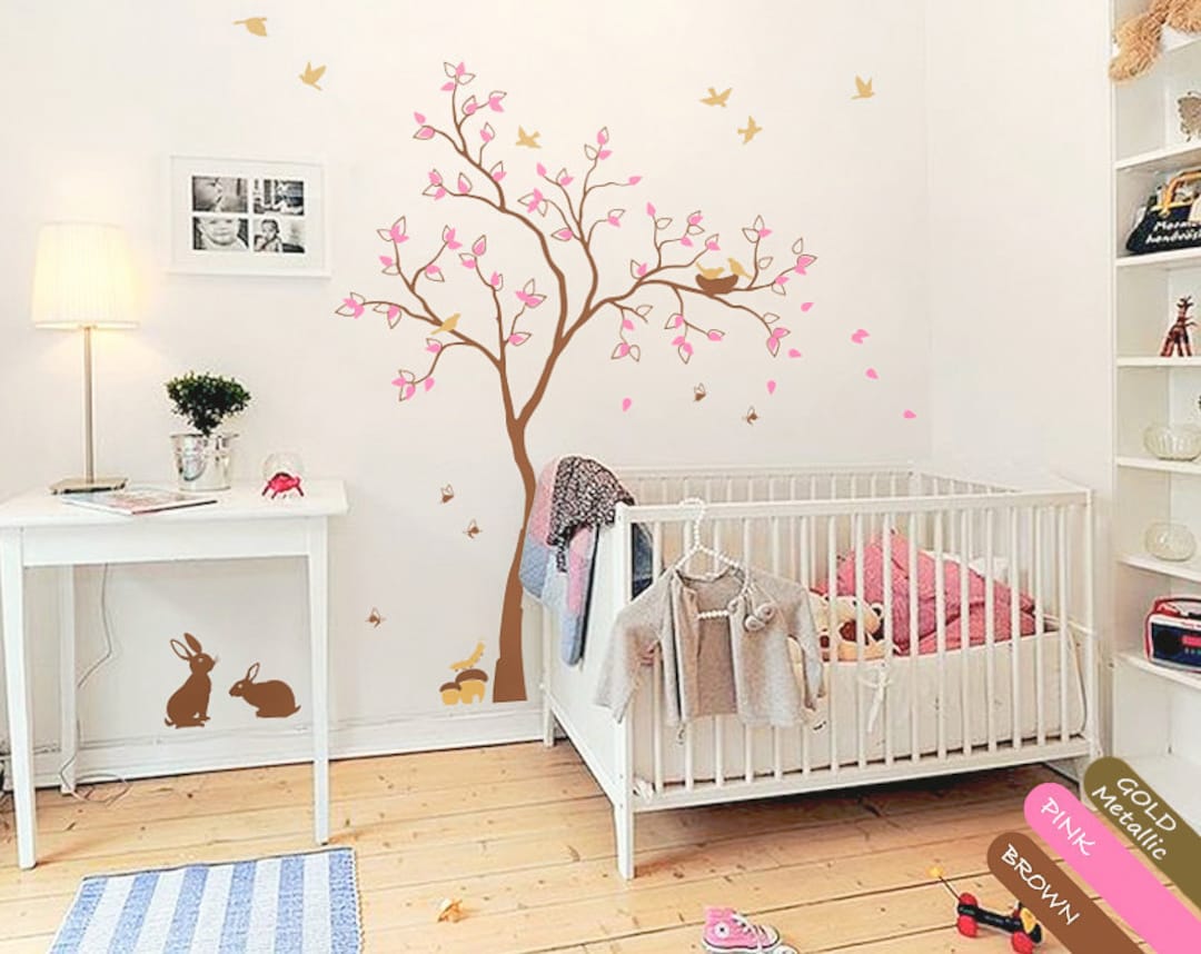 Tree Wall Decal Nursery Wall Sticker Tree Wall Mural Vinyl Wall Decor ...
