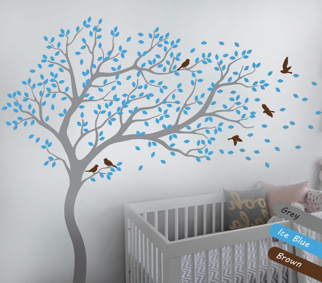 Large Tree Wall Sticker Nursery Tree Wall Decal Huge Wall Mural Sticker ...