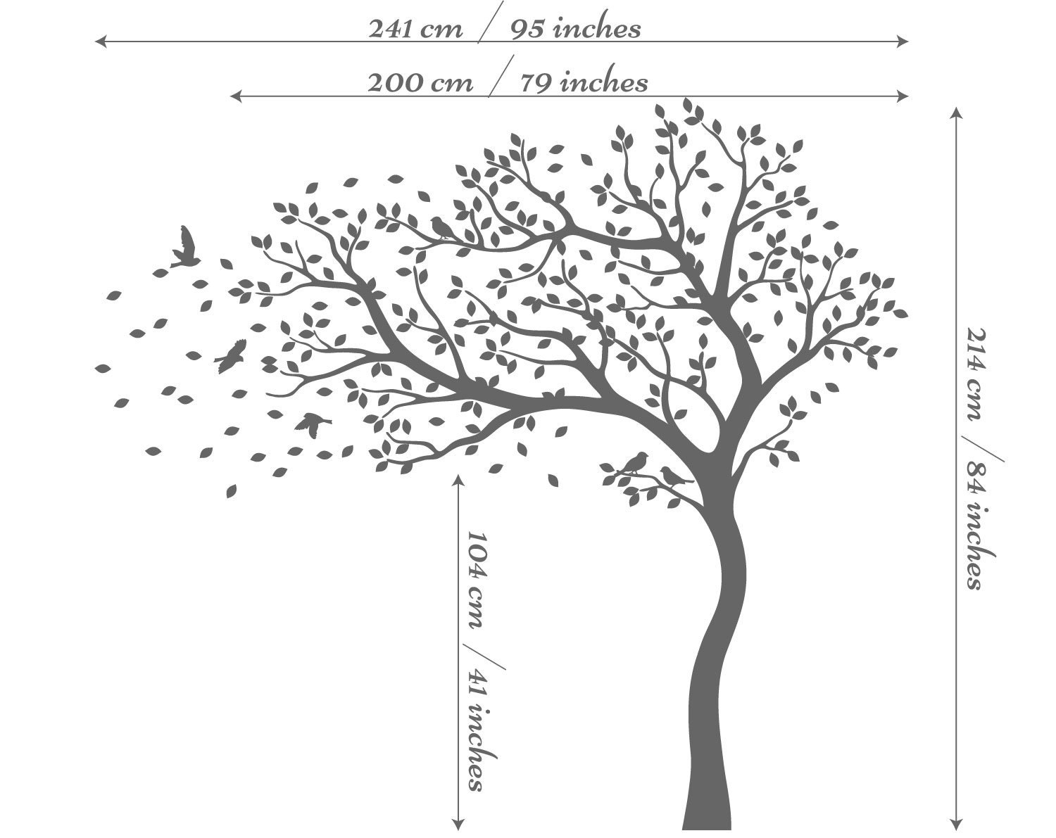 Tree Wall Decal Huge Tree Wall Decals Nursery Wall Decor Large - Etsy