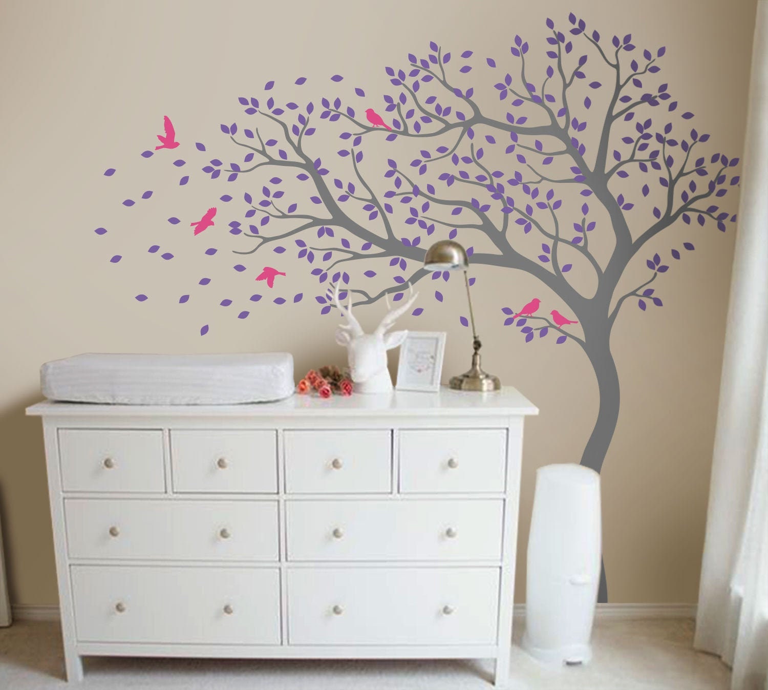 Large Tree Wall Decal Huge Tree Wall Decal Wall Mural Stickers - Etsy