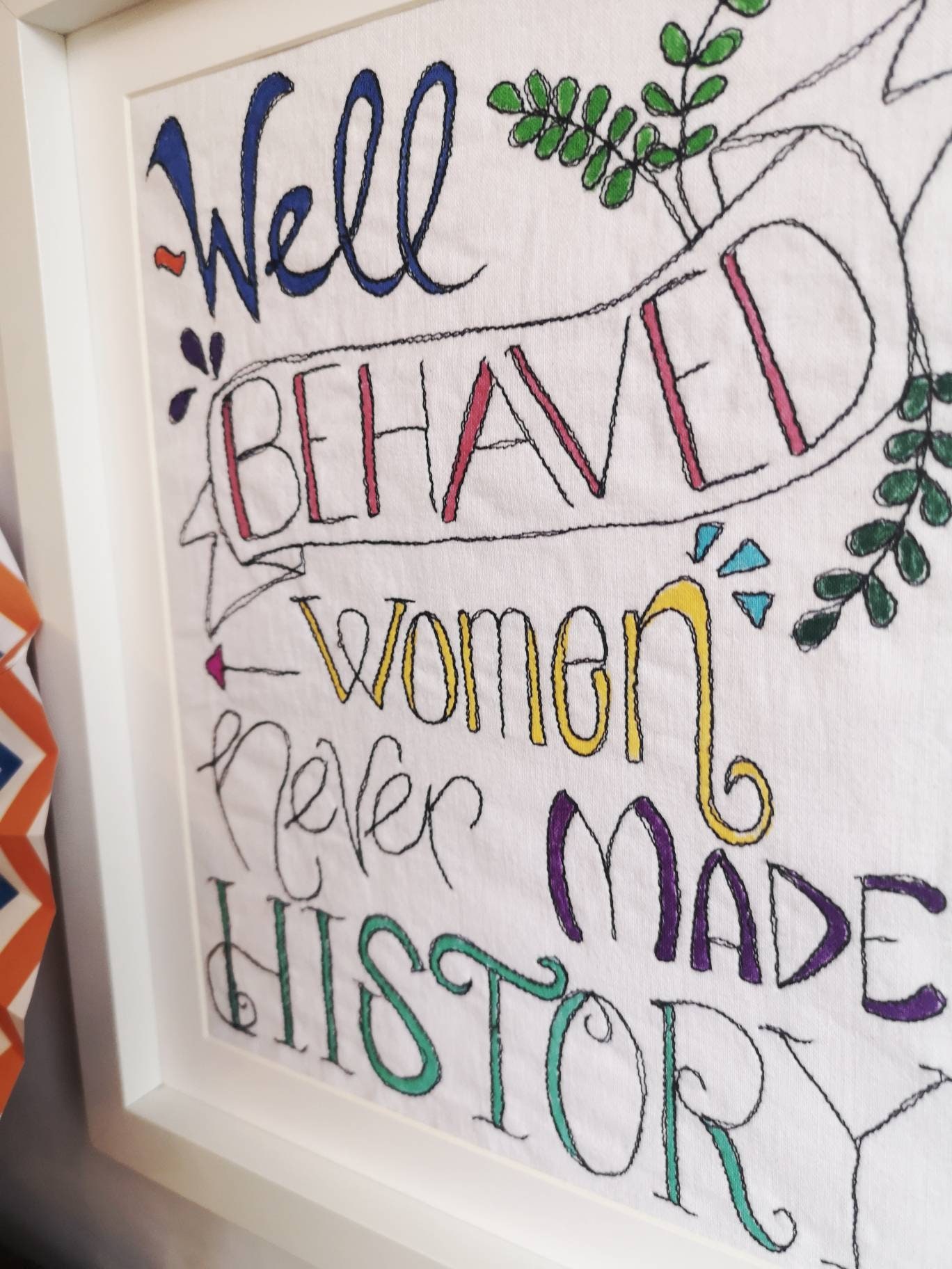 Fabric Word Art Fabric Picture Watercolour Art Home - Etsy