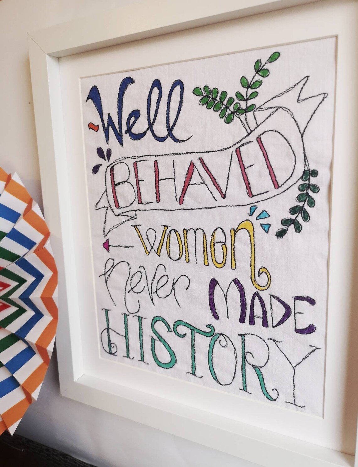 Fabric Word Art Fabric Picture Watercolour Art Home - Etsy UK