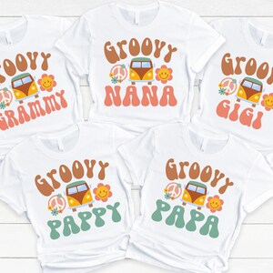 Groovy Retro Family Shirts - Baby Shower or Birthday, Groovy One, Two ...