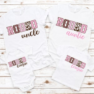Rodeo Cowgirl Birthday Family Shirts - Light Pink Cowgirl Birthday ...