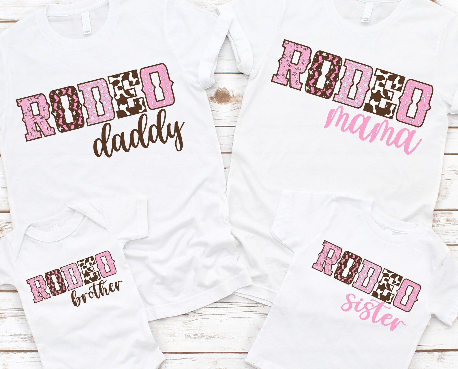 Rodeo Cowgirl Birthday Family Shirts - Light Pink Cowgirl Birthday ...