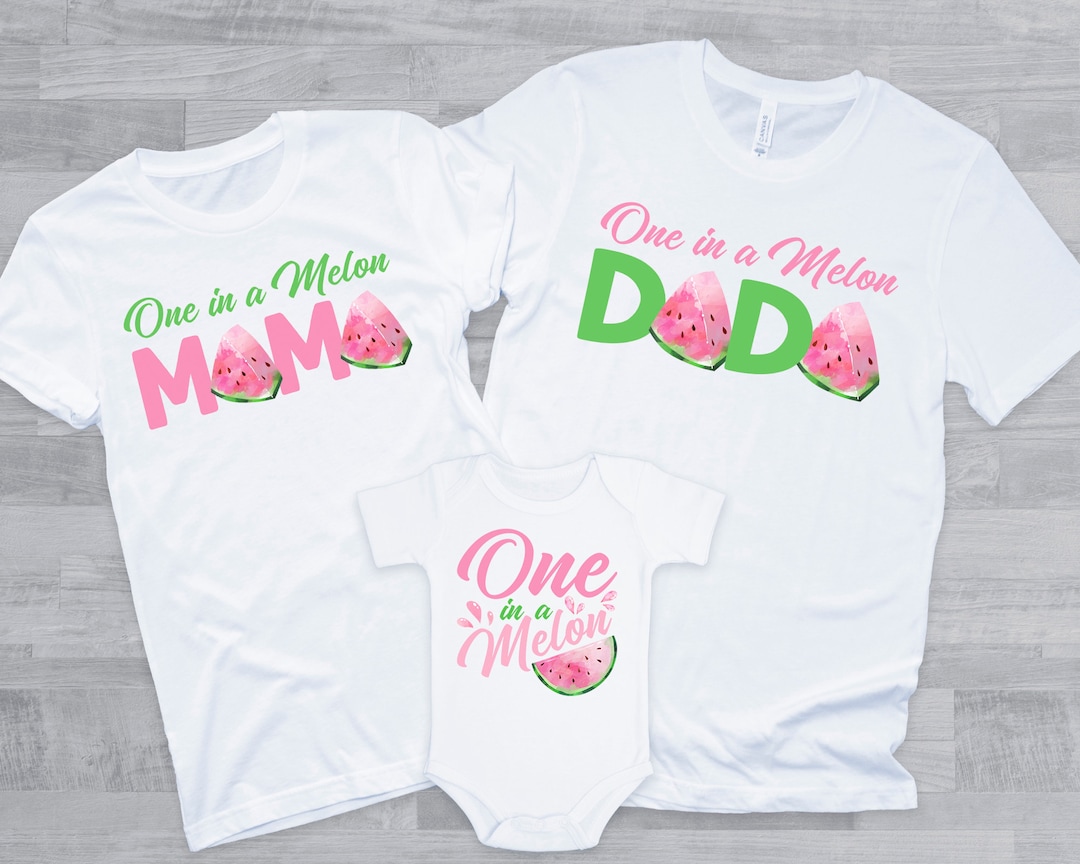 One in a Melon Birthday With Matching Family Shirts - Watermelon 1st ...