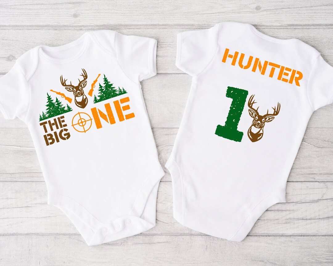 Hunting Birthday Boy Bodysuit First Birthday, the Big One, Deer Hunting ...